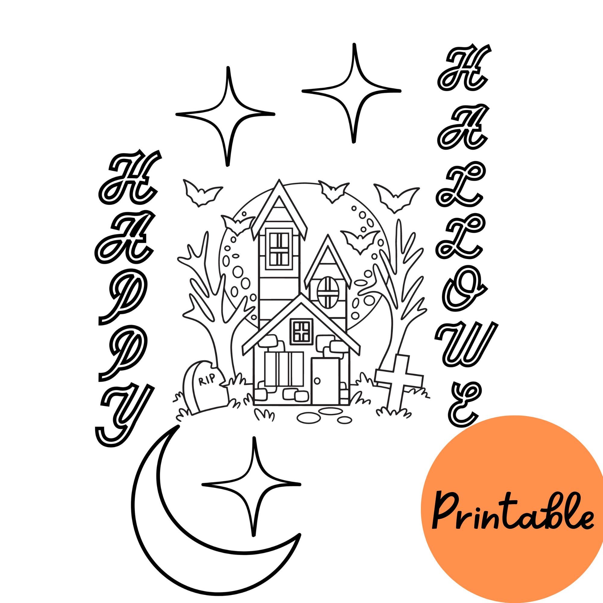 Set of 3 Kids Halloween Printable Colouring Sheets, Digital Download ...