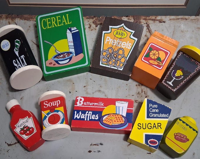 Block Wood FOOD Toys for Pretend Play - 10 PIECES!!! - Etsy
