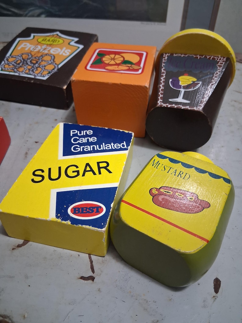 Block Wood FOOD Toys for Pretend Play - 10 PIECES!!! - Etsy