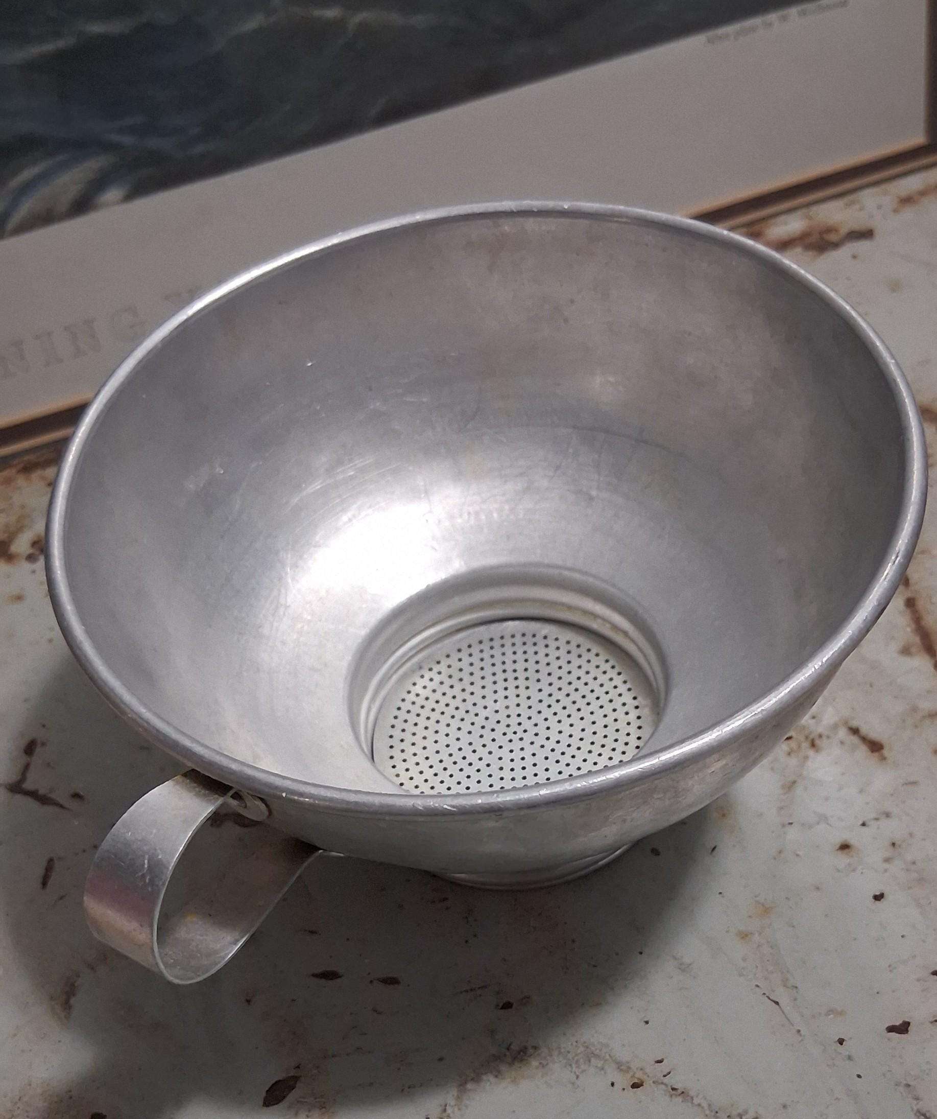 Vintage Aluminum Canning Funnel With Aluminum Screen Insert - Etsy