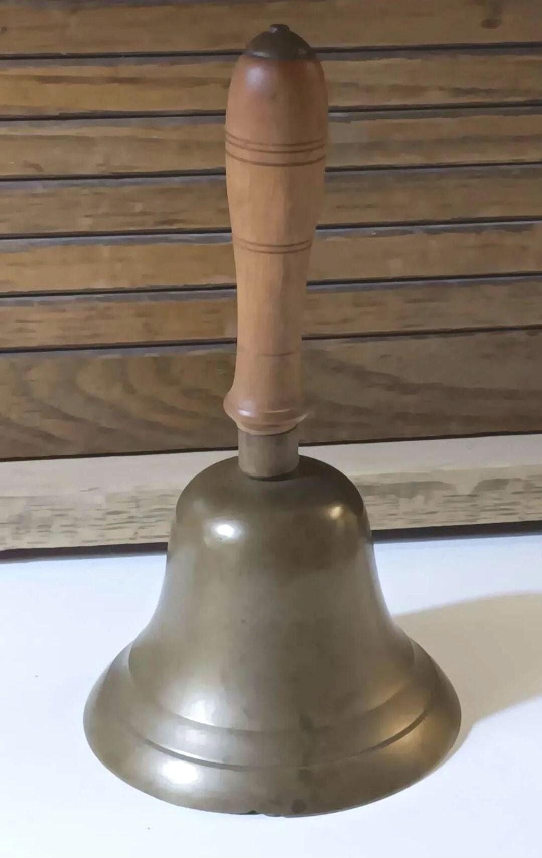 7" Antique Brass Bell With Brass Tip & Brass Clapper - Etsy