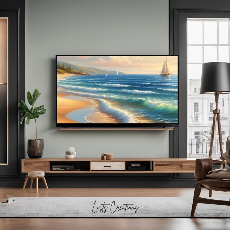 Tv Artwork, Vintage Tv Art, Summer, Samsung Tv Art, Frame Tv Art ...