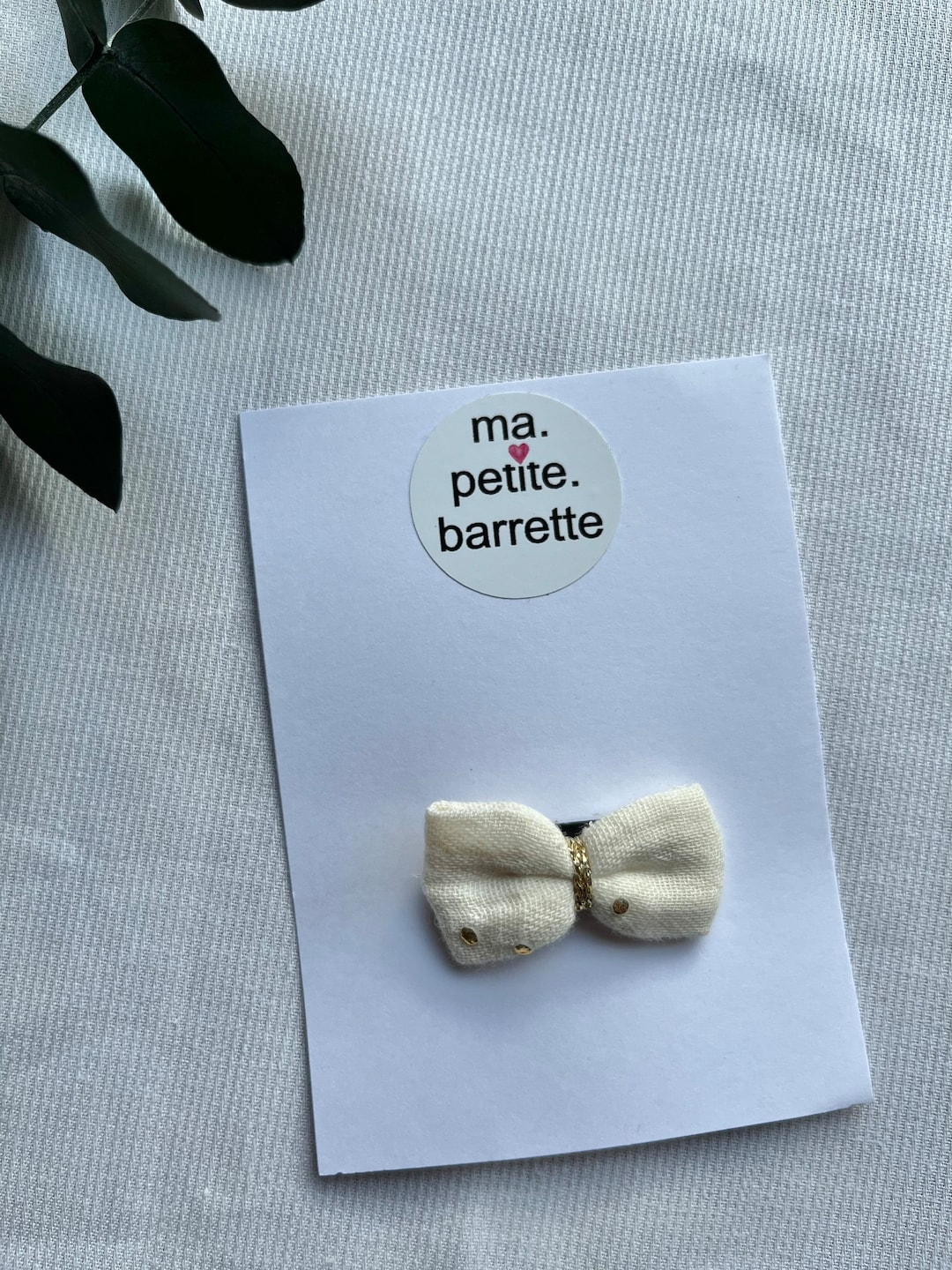 Barrette CREME antiglisse bébé & petite fille / barrette double gaze ...