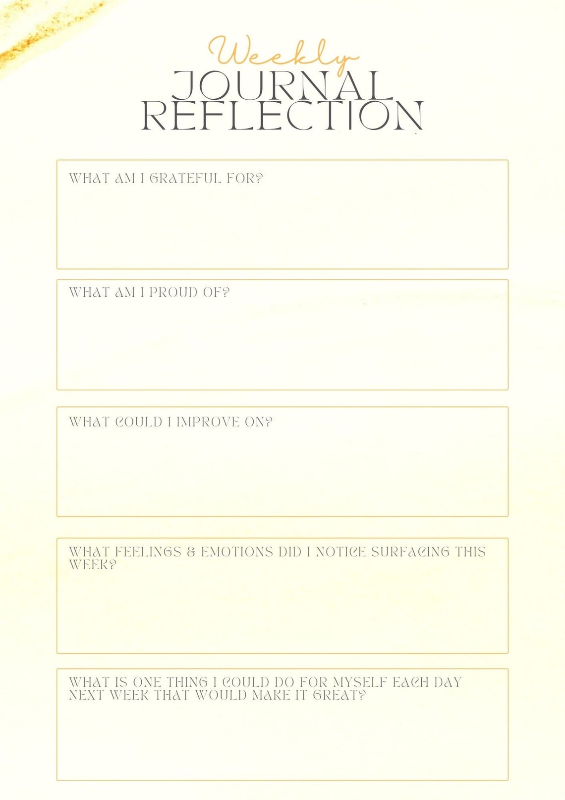 Weekly Habit Tracker Printable/ Reflection, Personal Habit Tracker ...