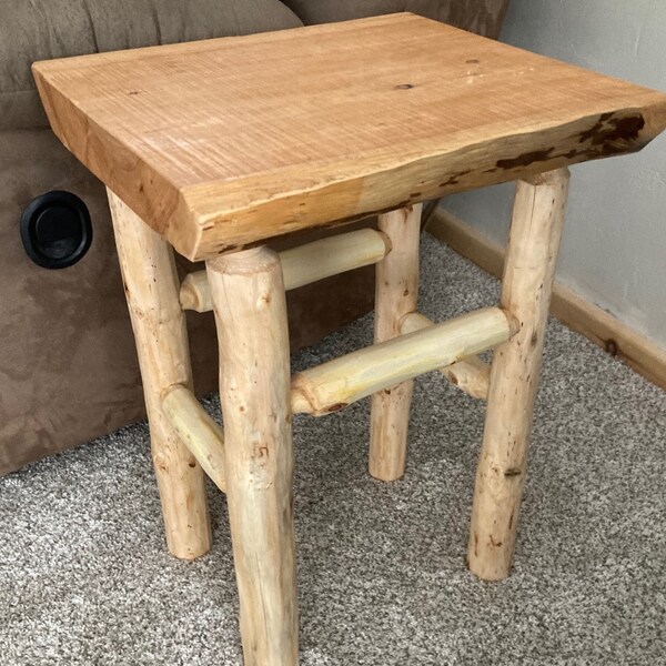 Log End Table - Etsy