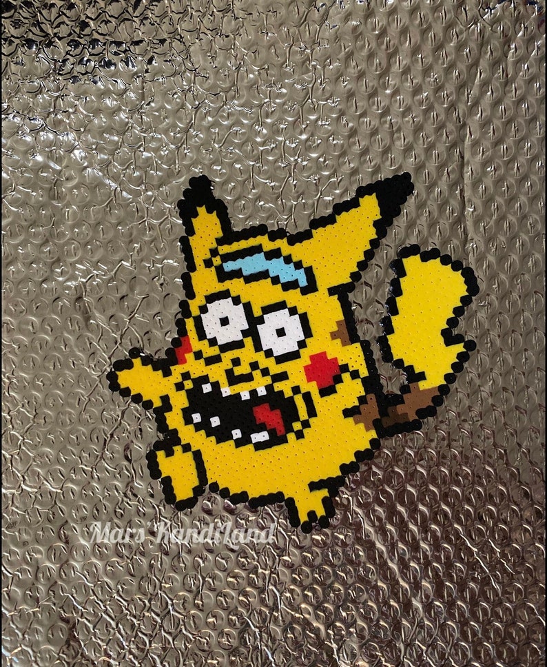 Pika-rick Pikachu Rick Perler - Etsy
