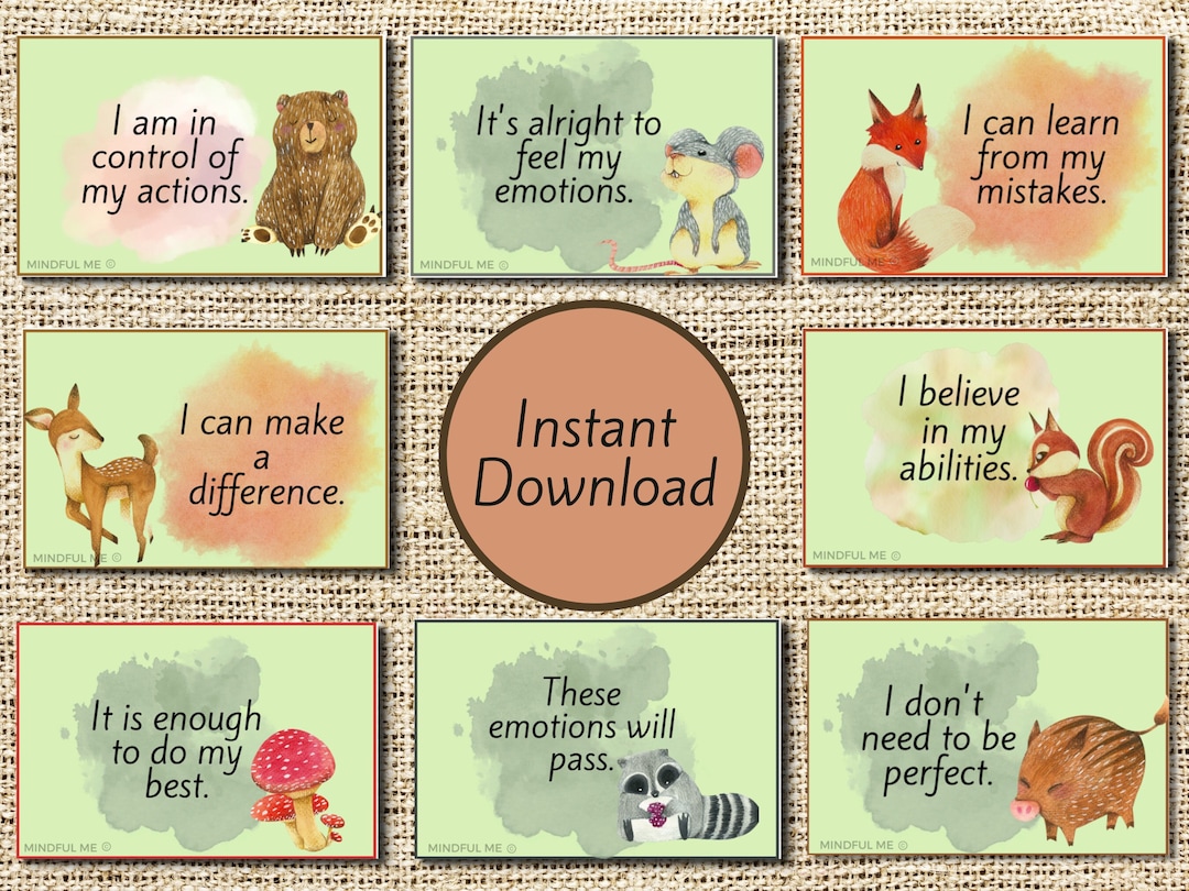 Positive Affirmation Flashcards/daily Affirmation Cards for - Etsy