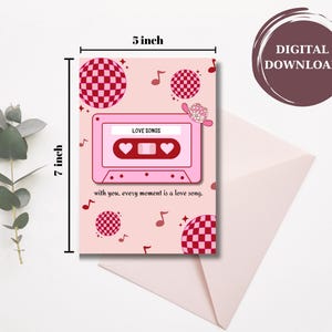 Printable Valentine Cards, Digital Valentine Cards, Romantic Love Cards ...