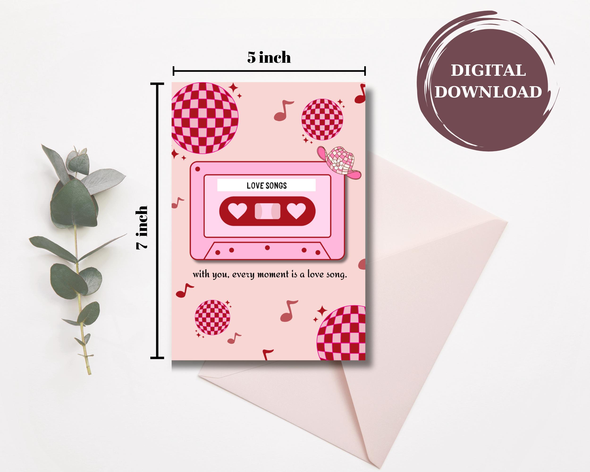 Printable Valentine Cards, Digital Valentine Cards, Romantic Love Cards ...