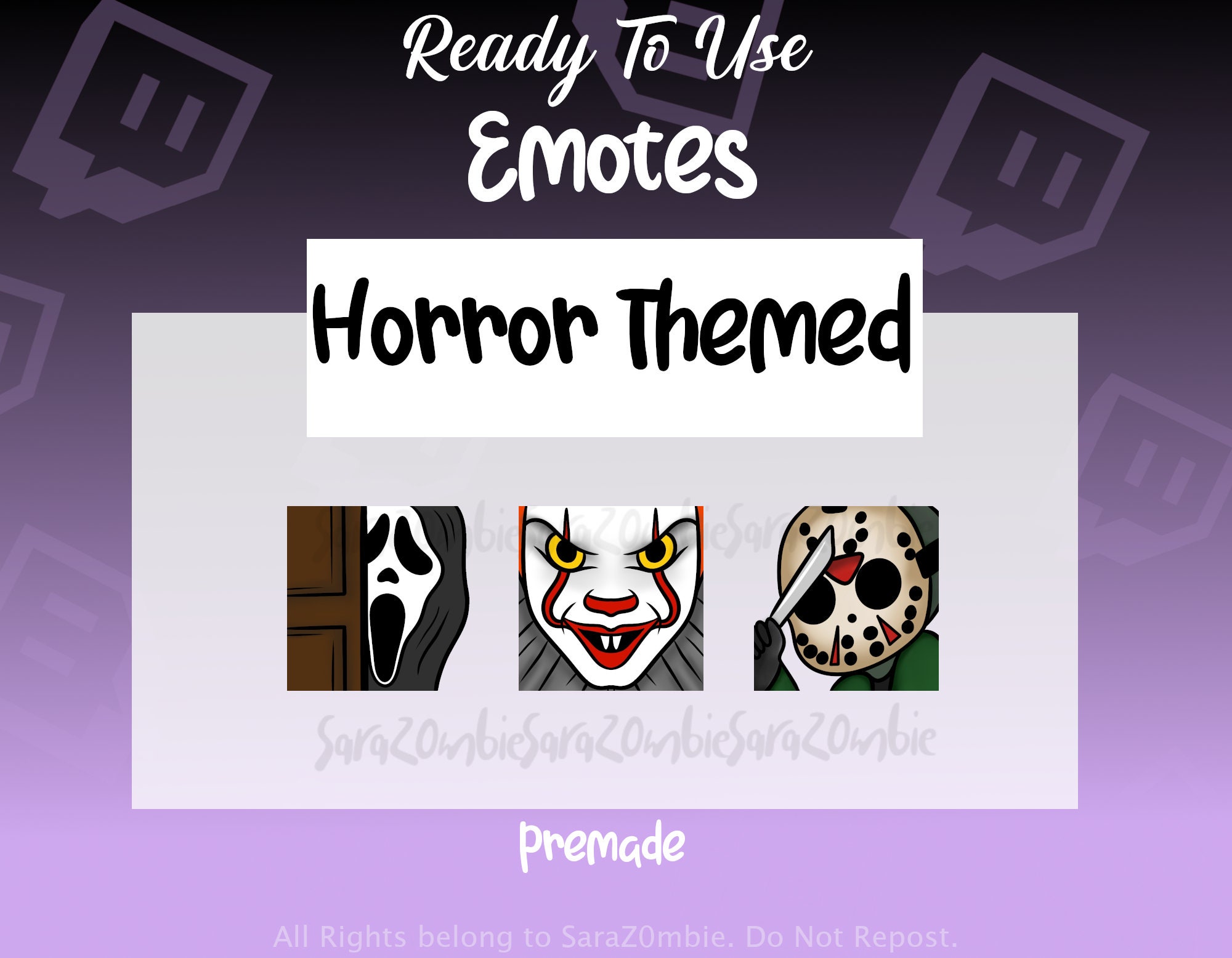 Horror Themed Emotes - Etsy