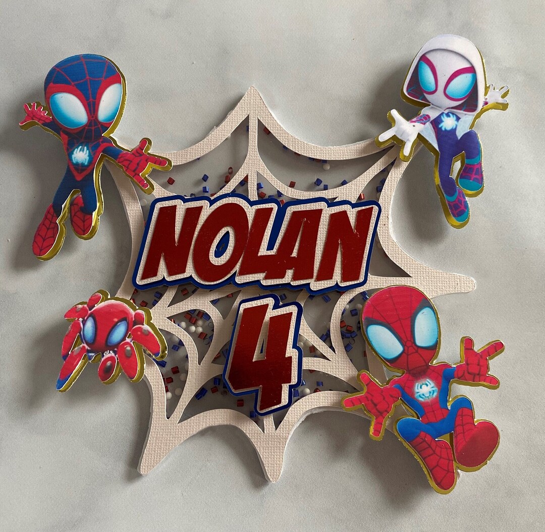Spidey Cake Topper Superhero Party Spidey and Amazing Friends Kids ...
