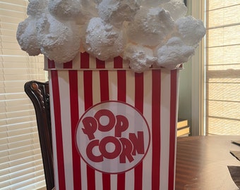 Jumbo Popcorn Carnival, Movie Night Prop 37X28X28 Inches Includes ...