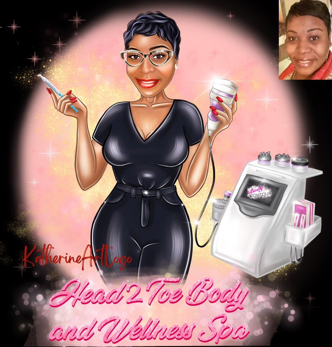 Esthetician Cartoon Logobody Sculpting Logobody Slimming - Etsy