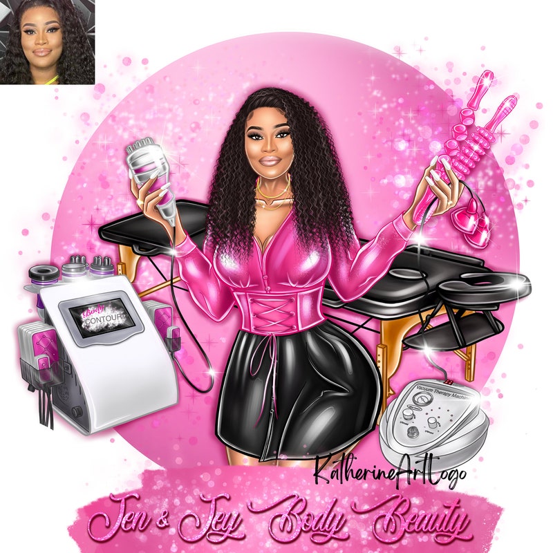 Esthetician Cartoon Logo - Etsy