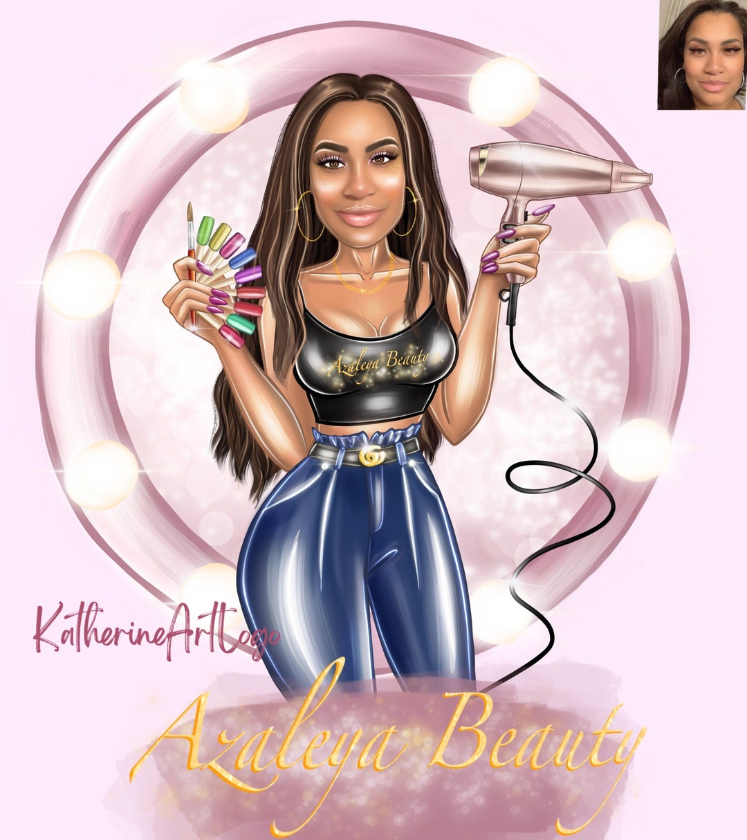 Nail Technician Logo,nail Artist Cartoon Logo,nail Salon Logo ...