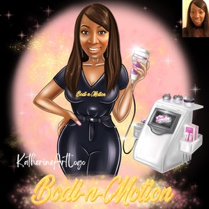 Esthetician Cartoon Logo,body Sculpting Logo,body Slimming Logo,beauty ...