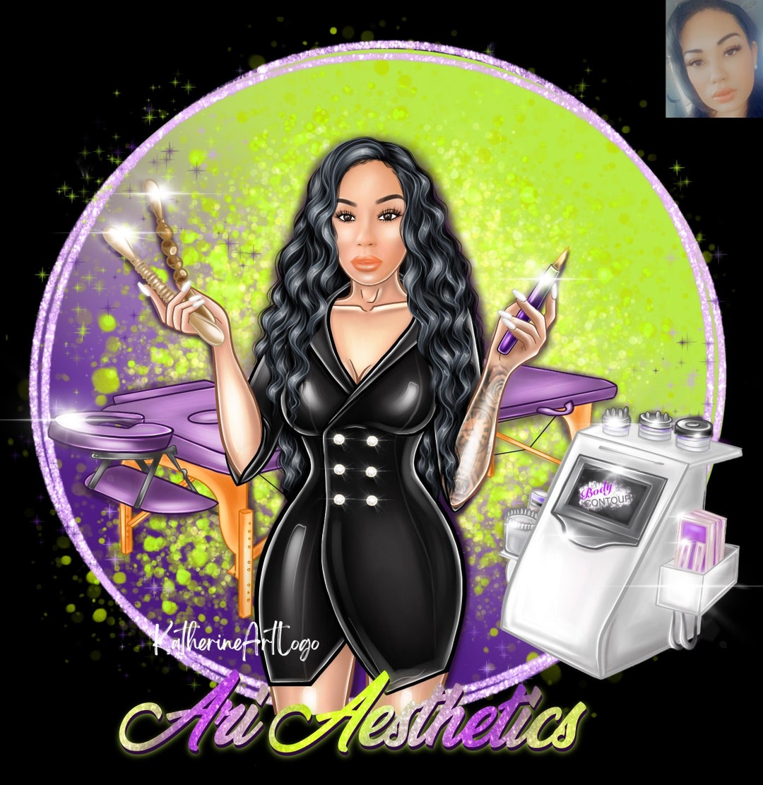 Esthetician Cartoon Logo,body Sculpting Logo,body Slimming Logo,beauty ...