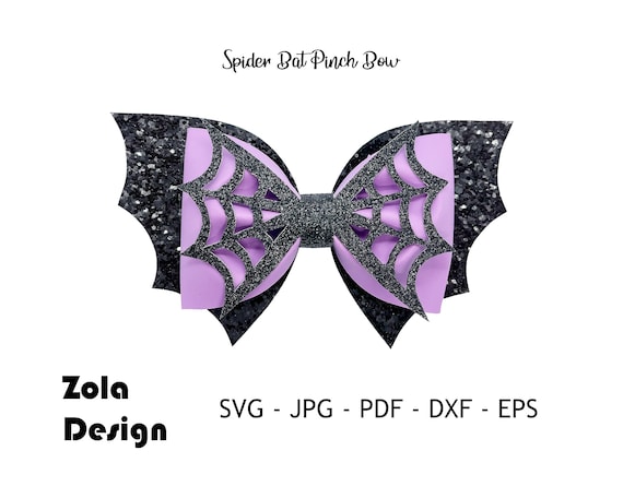 Spider Bat Pinch Hairbow Template SVG Hairbow Template SVG - Etsy