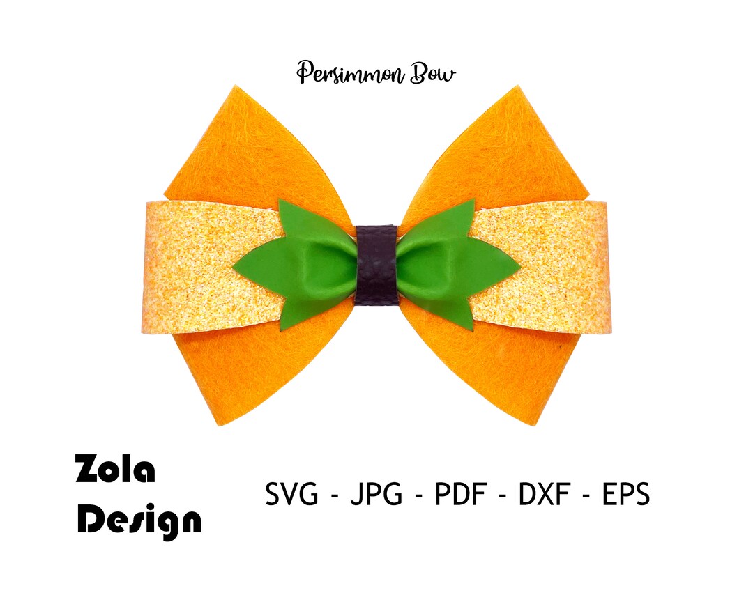 Persimmon Hairbow Template SVG | Hairbow Template SVG | Bow SVG ...
