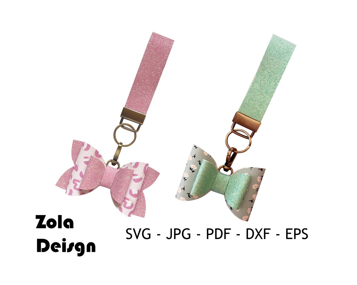 Bow Key Fob and Keychain Template Svg | Key Fob SVG | Key Chain ...