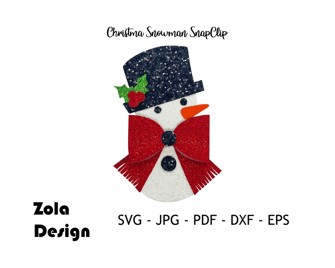 Christmas Snowman Bow Template SVG | Hairbow Template SVG | Bow SVG ...