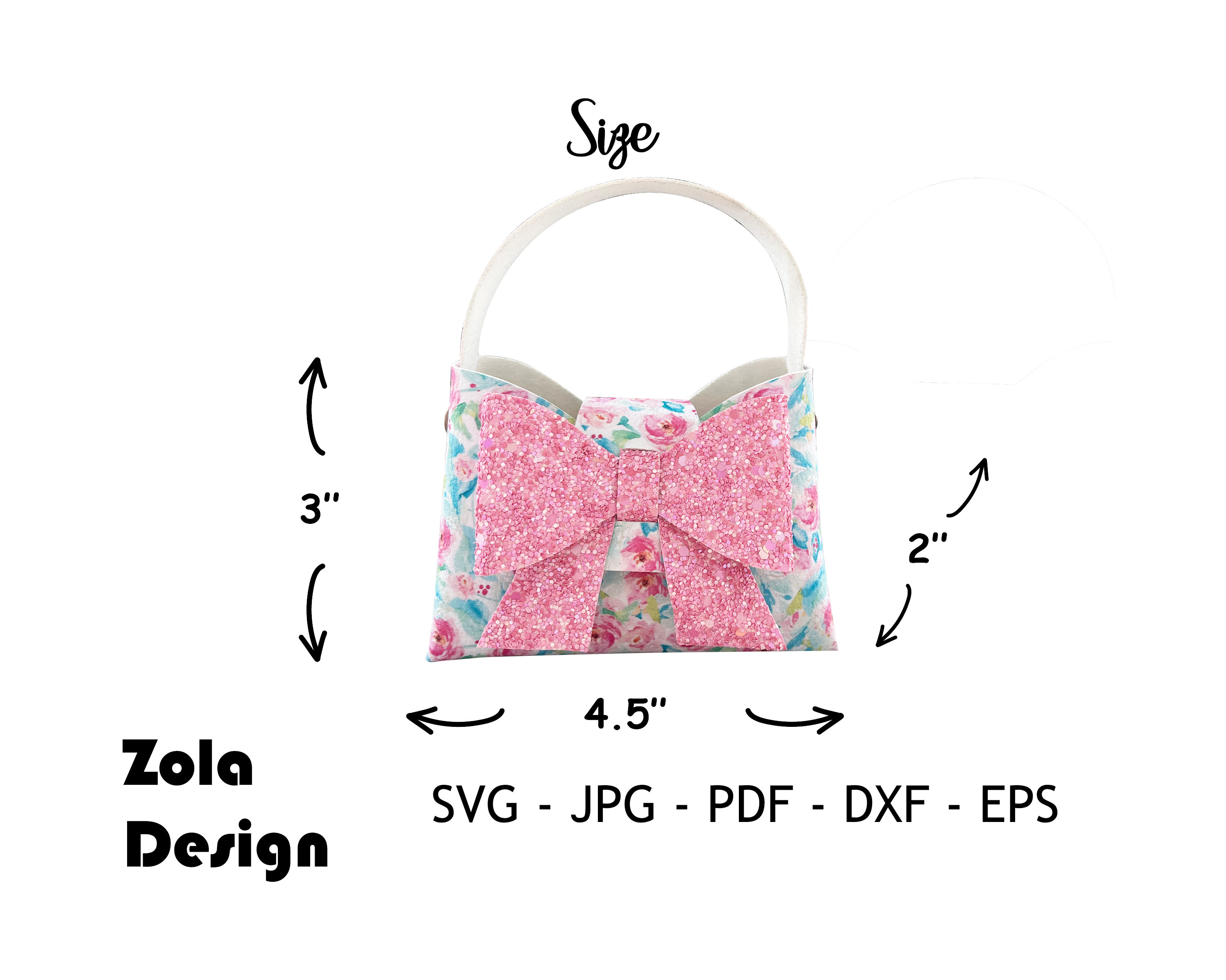 Bow Purse Template SVG coin Purse Template SVG Faux Leather - Etsy