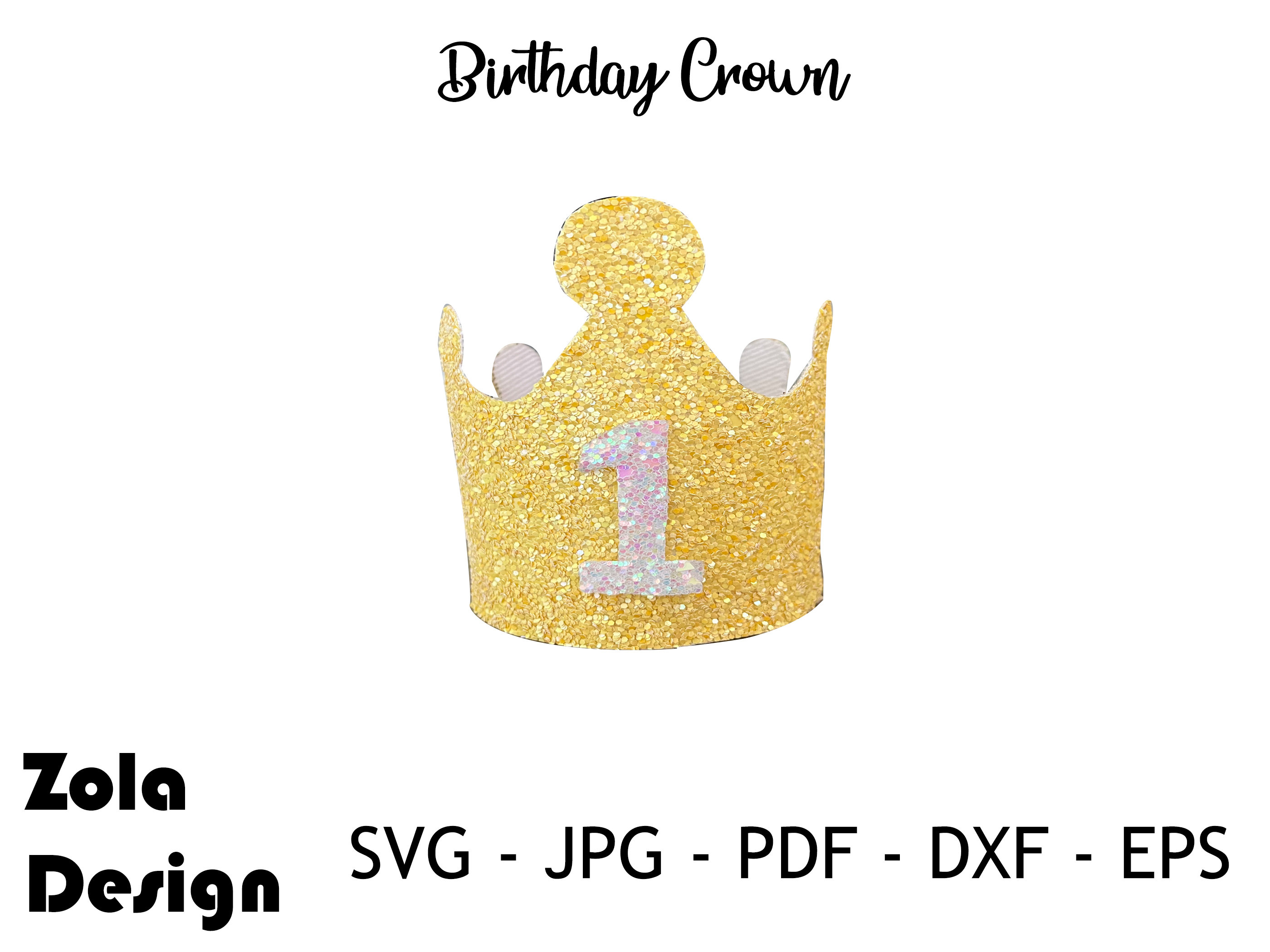 Birthday Crown Template SVG Crown Template Svghairbow - Etsy Canada