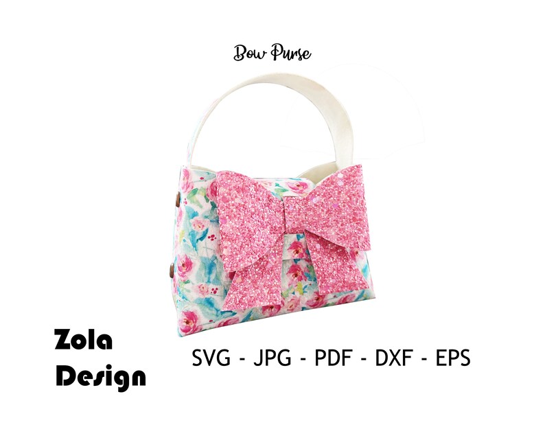 Bow Purse Template SVG |coin Purse Template SVG| Faux Leather Purse Svg ...