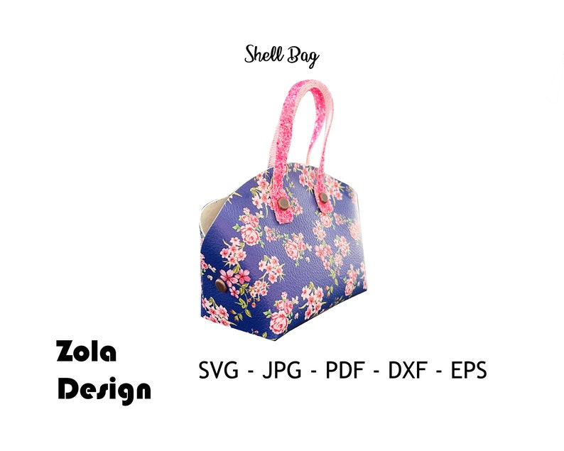 Shell Bag Template SVG Bag Template SVG Faux Leather Bag - Etsy Canada