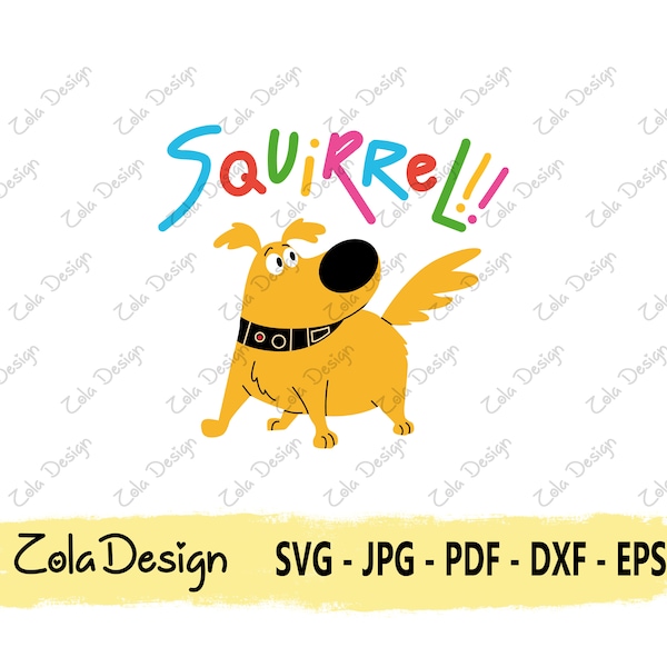 Up Dug and Squirrel Svg - Etsy