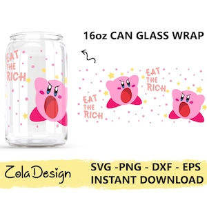 Eat the Rich LIBBEY Can Glass 16oz SVG | Libbey Glass Svg | Harry ...