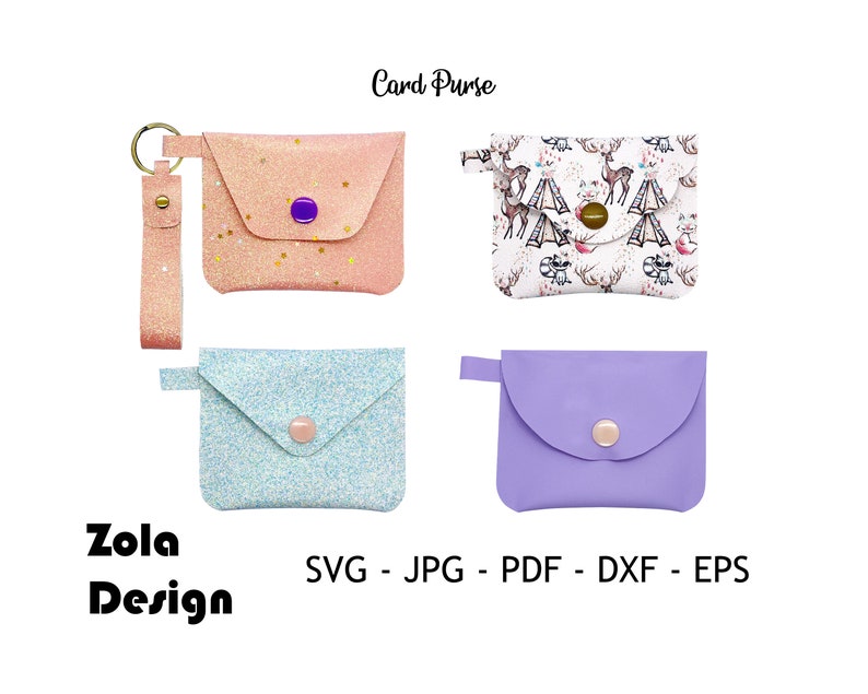 Card Purse Svg Coin Purse Template SVG Sweet Wedding Favor - Etsy