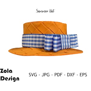 Summer Hat Template SVG | Hat Template SVG | Top Hat Template SVG | Bow ...