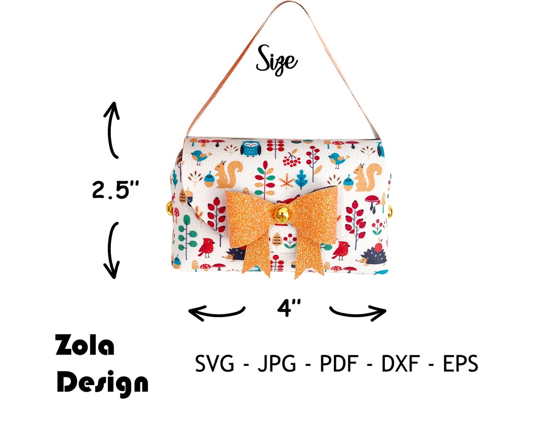 Leather Mini Pouch Svg Gift Bag Template Svg Coin Purse - Etsy