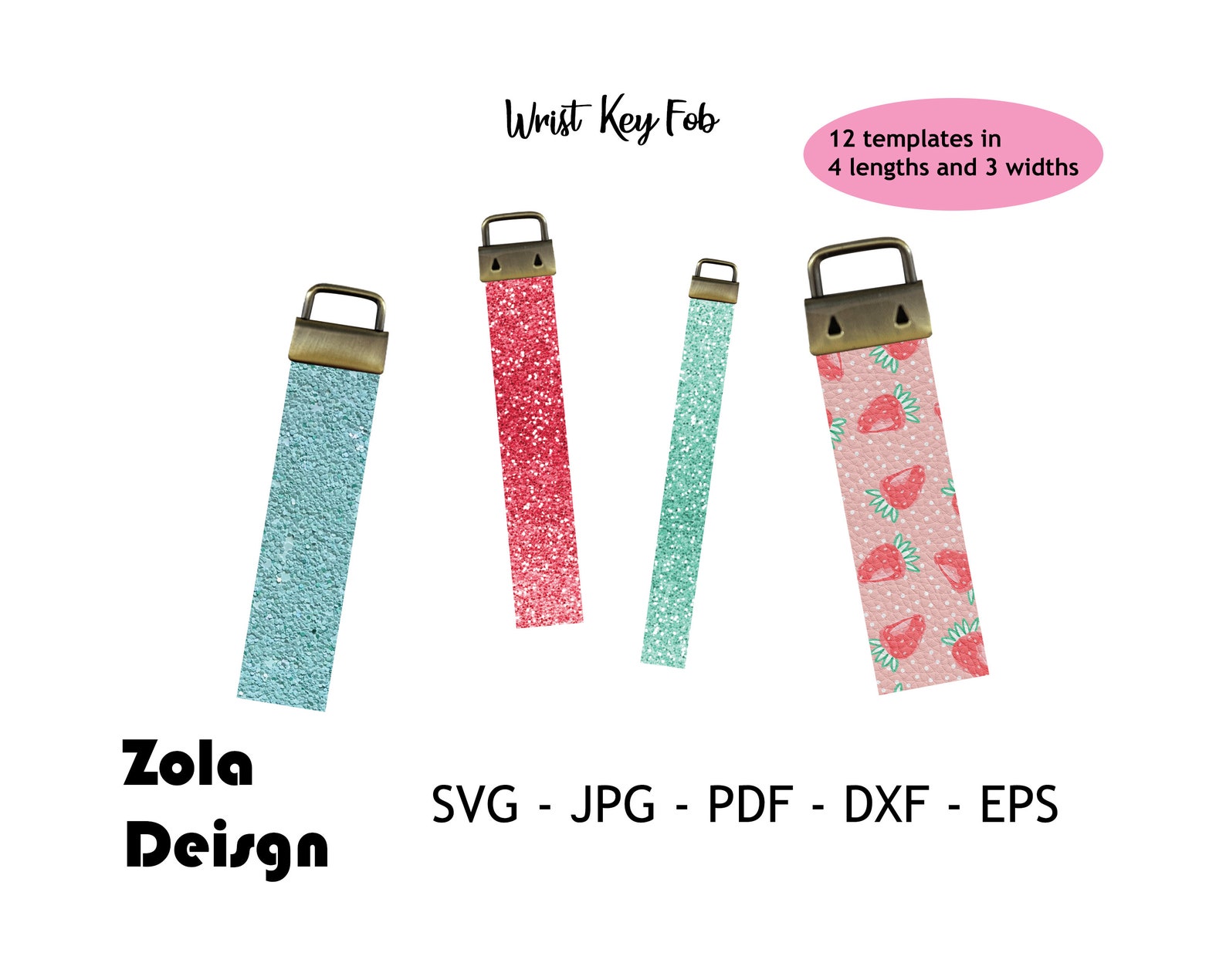 Wrist Key Fobtemplate Svg Keychain Template SVG Key Fob - Etsy