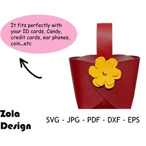 Flower Bucket Svg | Gift Bag Template Svg | Coin Purse Template SVG ...