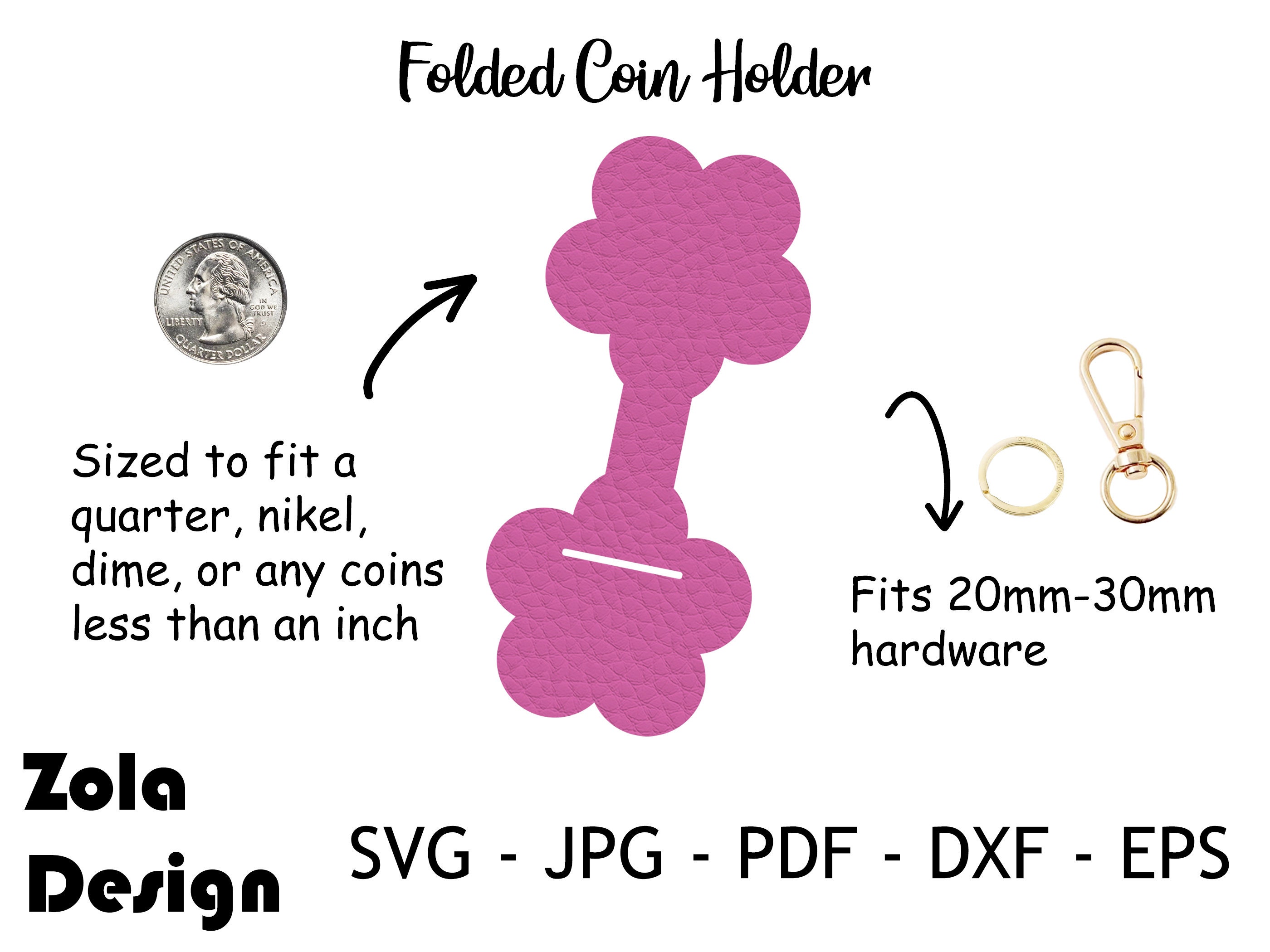 Coin Holder Template SVG | Coin Holder SVG | Quater Keeper SVG | Quater ...
