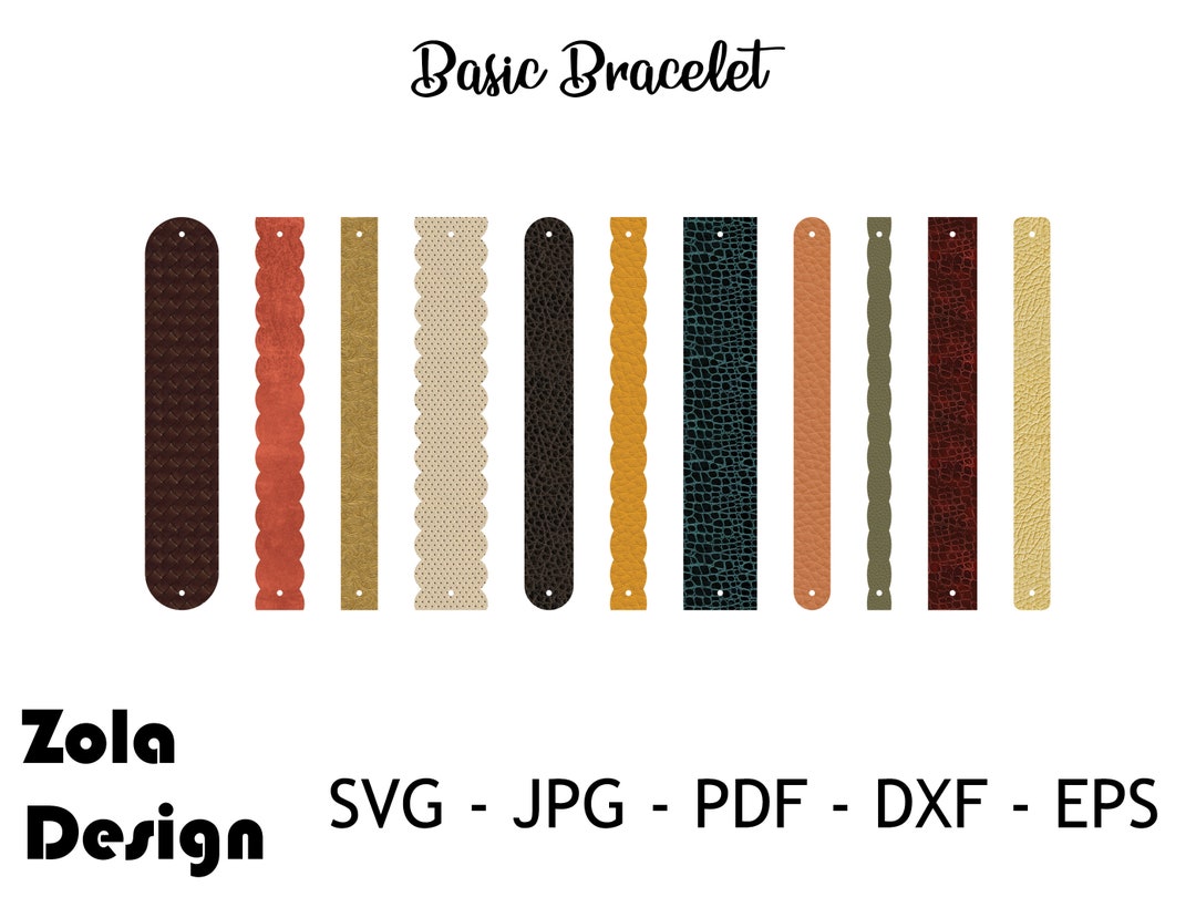 Basic Bracelet Template SVG Leather Bracelet SVG Bracelet Template Svg