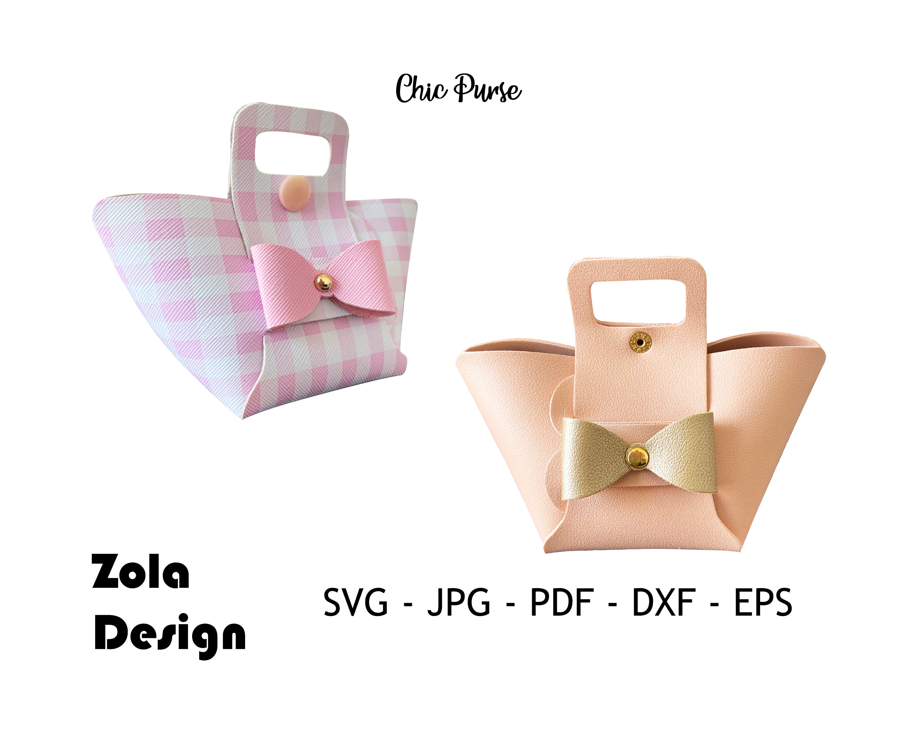 Chic Purse Svg Gift Bag Template Svg Coin Purse Template - Etsy