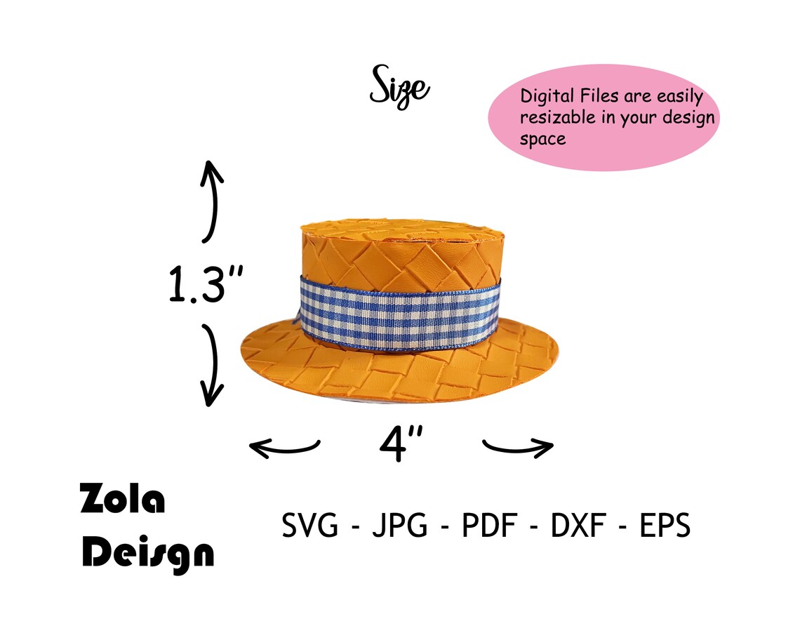 Summer Hat Template SVG Hat Template SVG Top Hat Template - Etsy