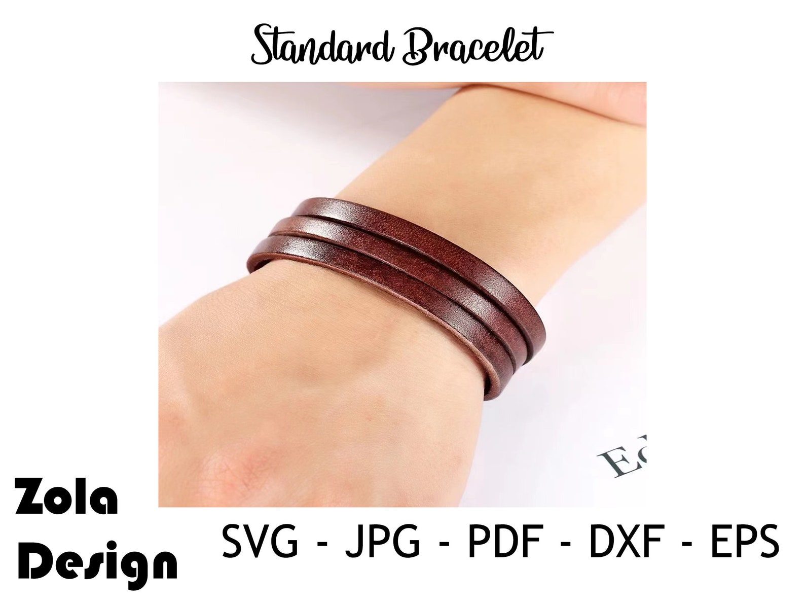 Standard Bracelet Template SVG | Leather Bracelet SVG | Bracelet ...