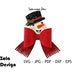 Christmas Snowman Bow Template SVG Hairbow Template SVG Bow SVG Leather ...
