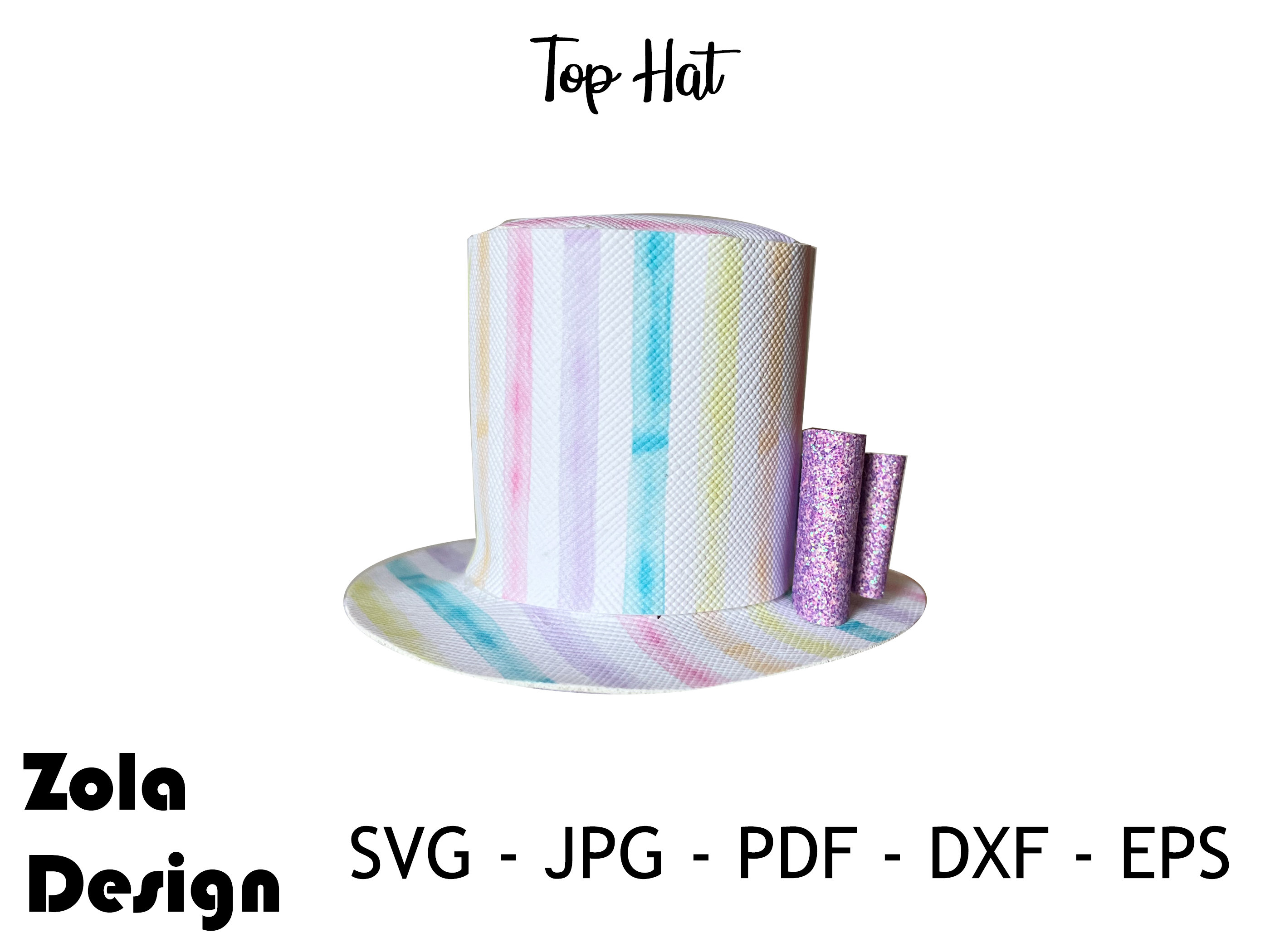 Mini Top Hat Template SVG | Hat Template SVG | Top Hat Template SVG ...