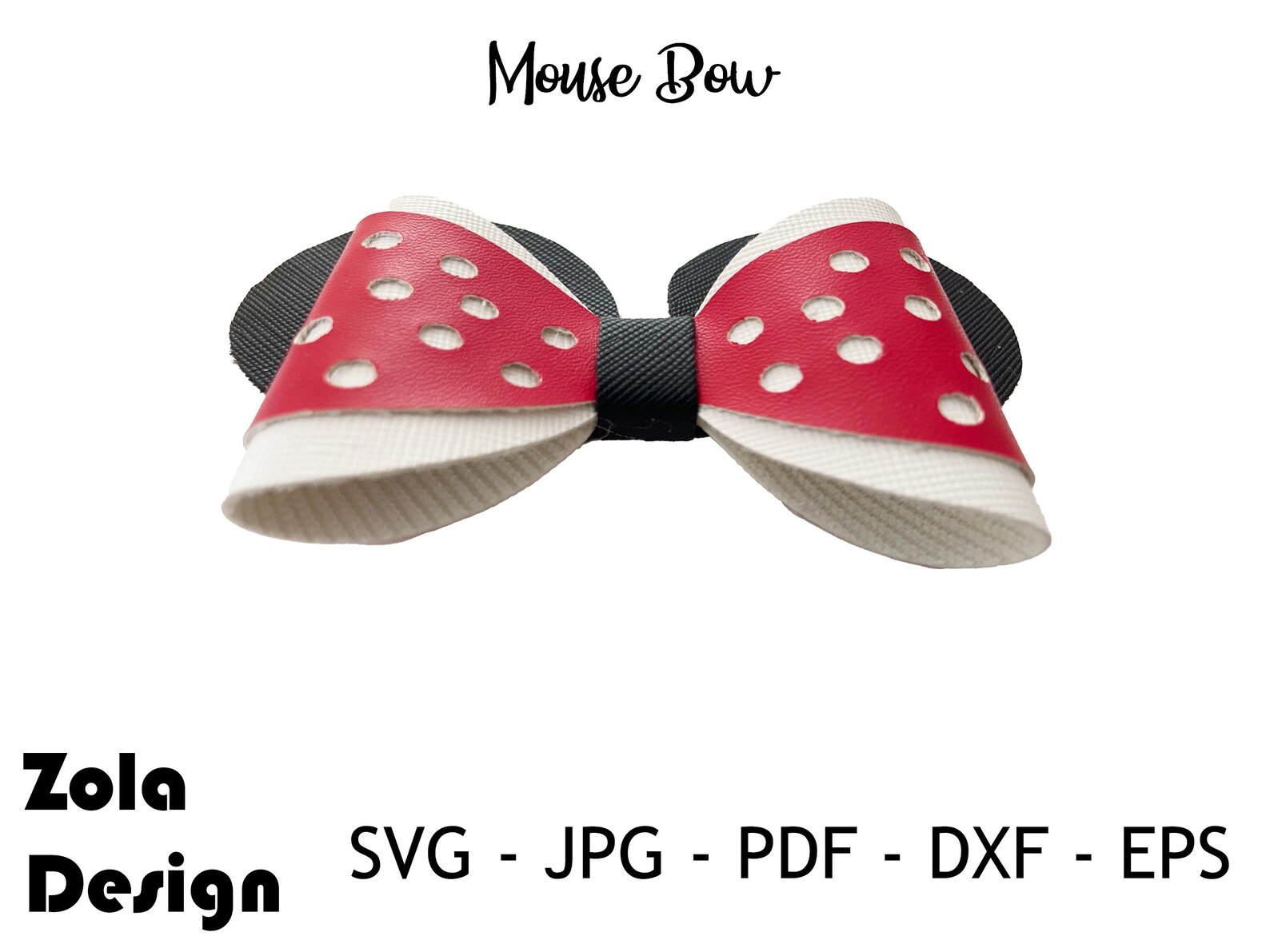 Mouse Hairbow Template SVG Hairbow Template SVG Bow SVG - Etsy