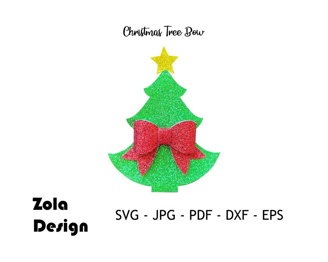 Christmas Tree Snap Clip Template SVG | Hairbow Template SVG | Bow SVG ...