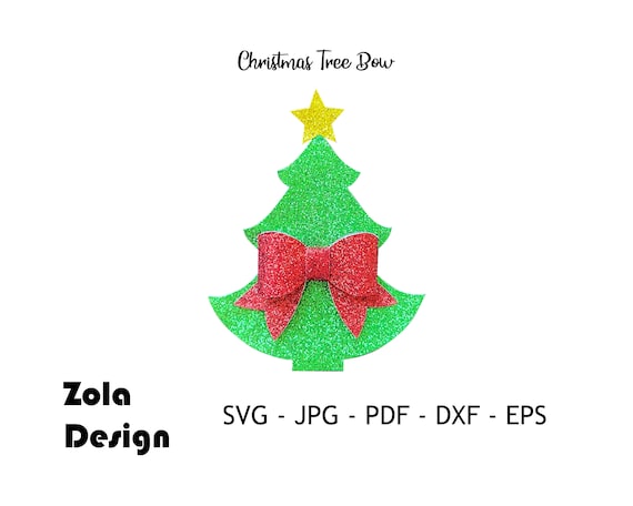 Christmas Tree Snap Clip Template SVG Hairbow Template SVG - Etsy