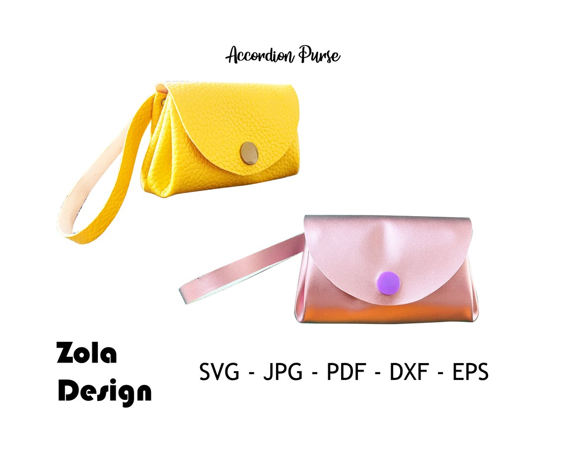 Accordion Wallet Svg Wallet Template Svg Coin Purse - Etsy