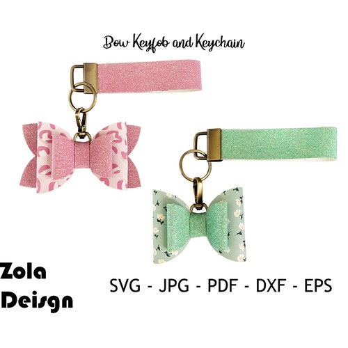 Bow Key Fob and Keychain Template SVG Key Fob Svgkey Chain - Etsy