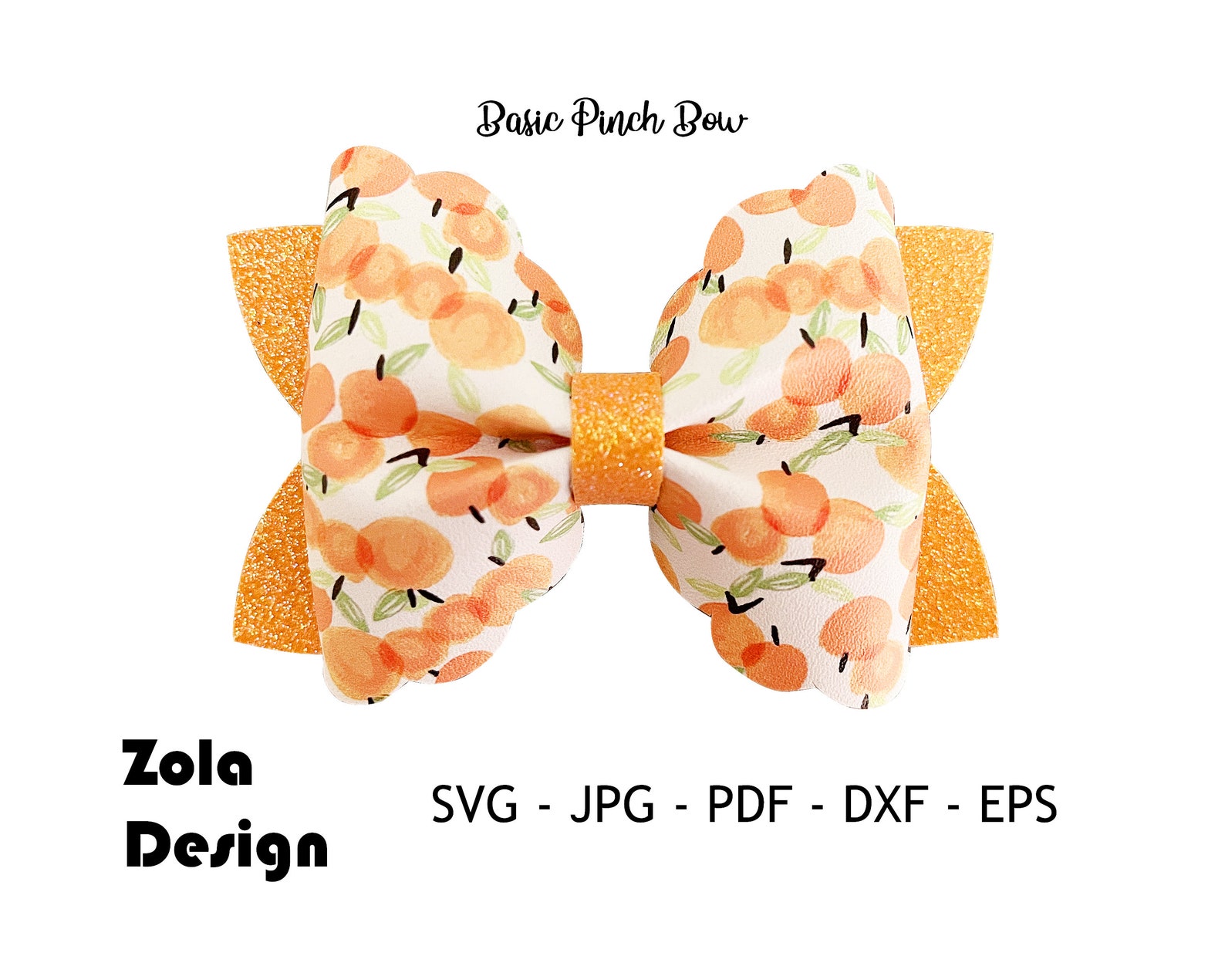 Basic Scalloped Pinch Hairbow Template SVG | Hairbow Template SVG | Bow ...