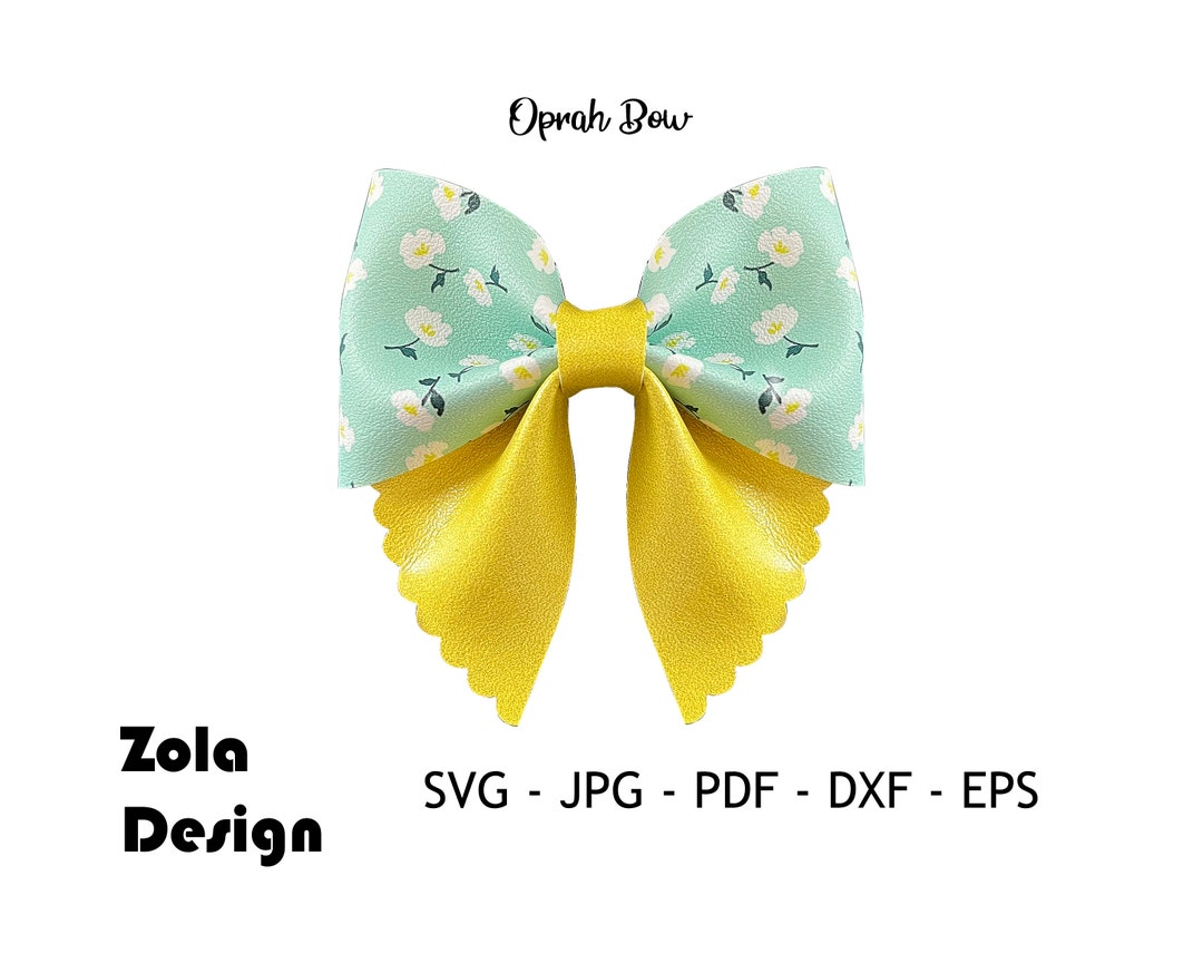 Oprah Hairbow Template Svg,hairbow Template Svg,bow SVG, Faux Leather ...